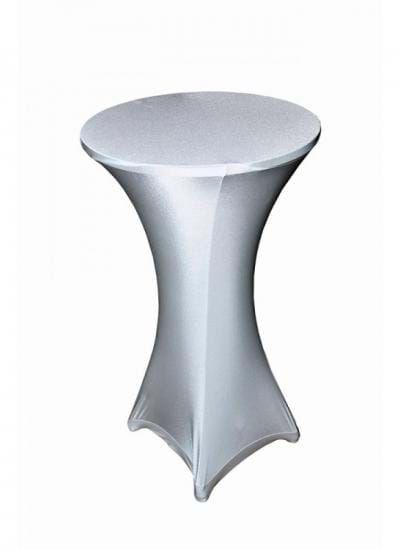 WHITE POSEUR TABLE STRETCH COVER